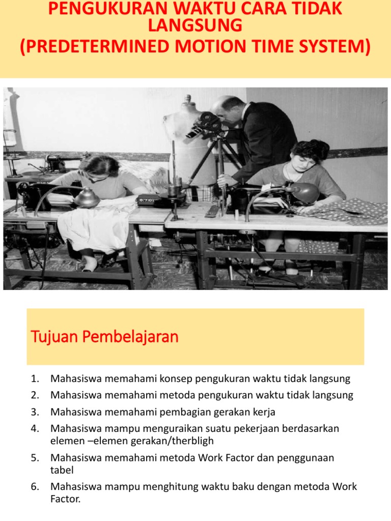 Data Waktu Gerakan (Work Factor) 1 PDF | PDF