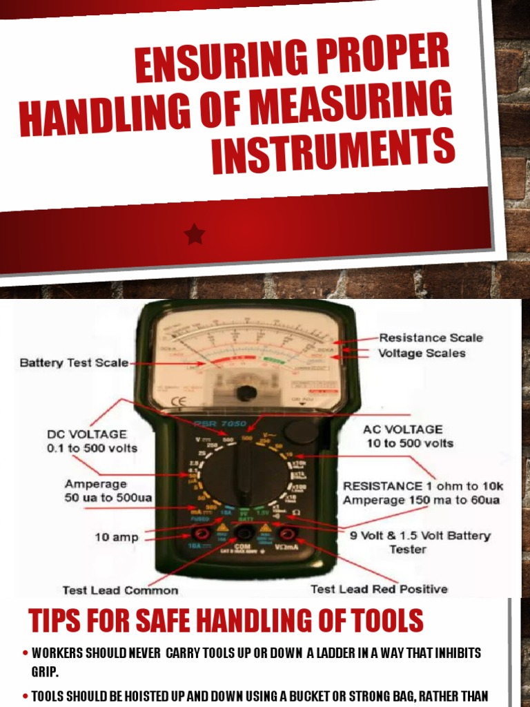 Safe Handling of Measuring Instruments | PDF | Technology & Engineering
