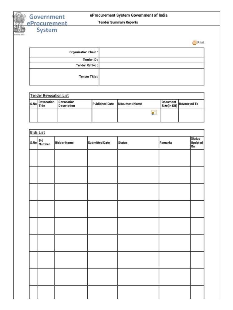 Eprocurement System Government of India | PDF