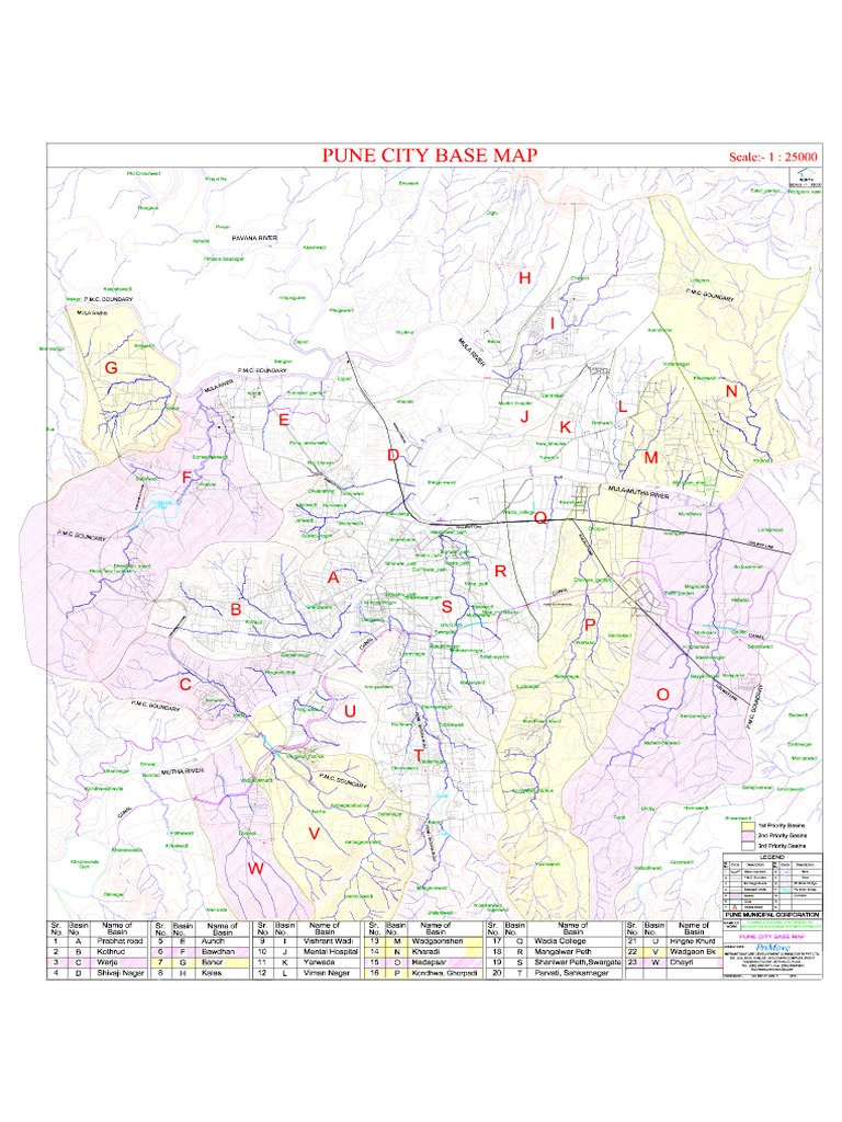 Pune City Final Base Map 25000 Scale PDF | PDF