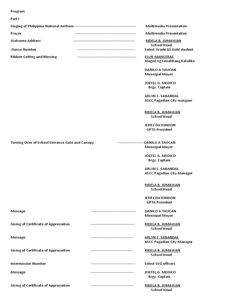 Program FOR TURNING OVER | PDF