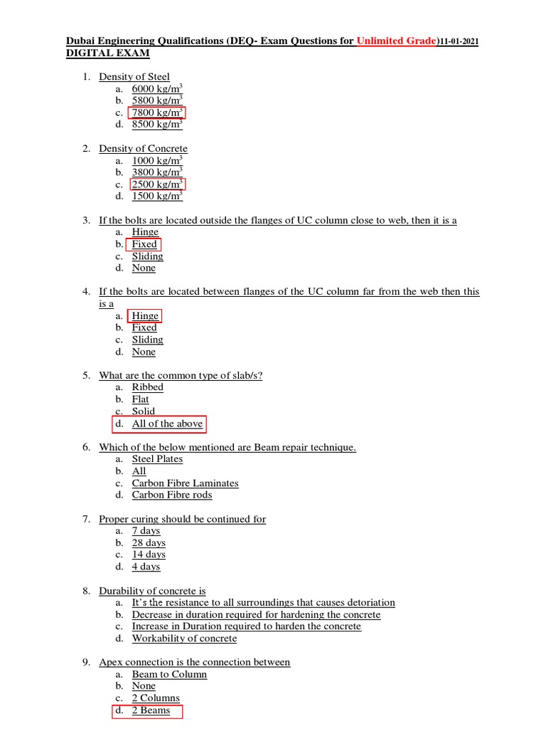 DM Exam G+Unlimited DEQ Questions | PDF | Beam (Structure) | Concrete