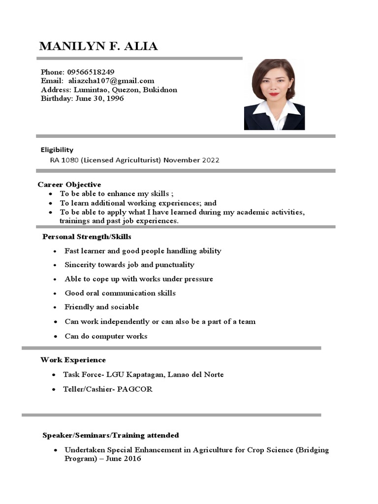 Alia Curriculum-Vitae-2 | PDF