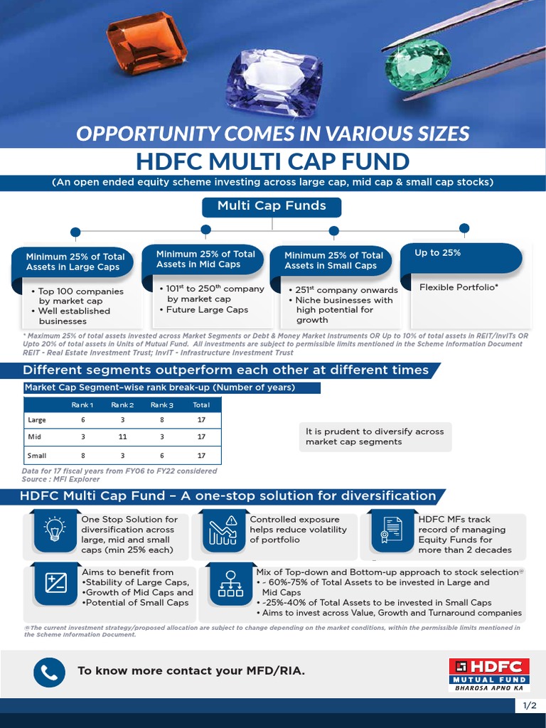 HDFC Multi Cap Fund Leaflet | PDF | Investment Fund | Investing