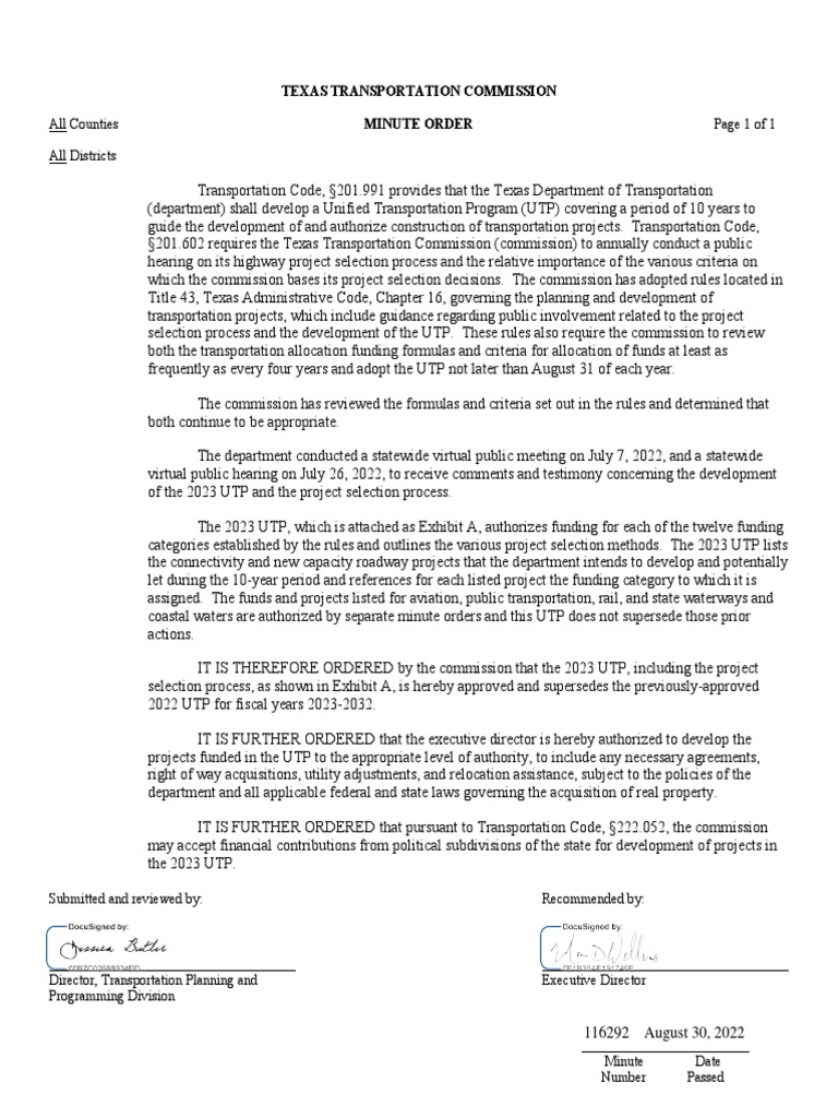 Utp-2023 TxDOT Unified Transportation Plan For 2023 | PDF | Texas ...