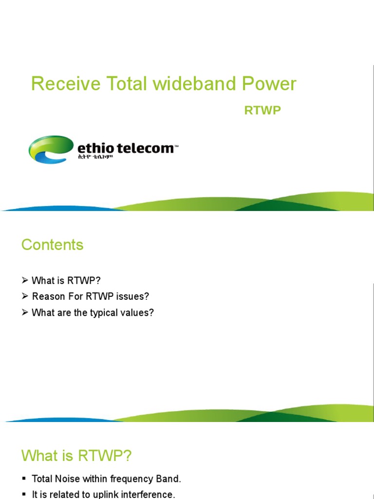 Understanding RTWP in Telecom Networks | PDF