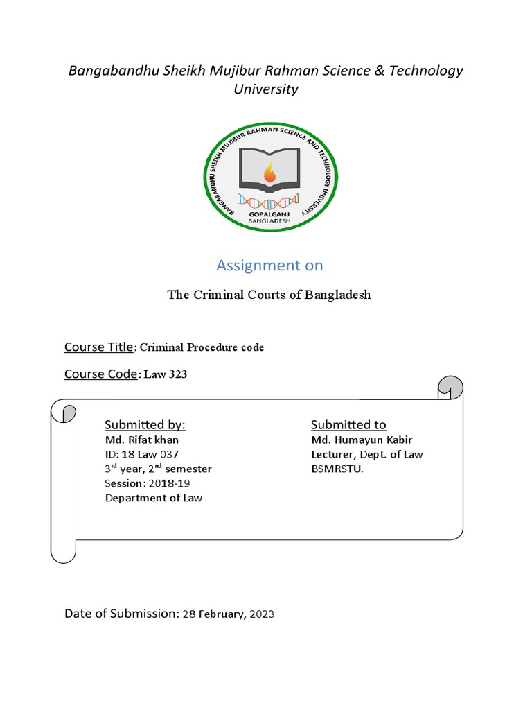 18 Law 037 Rifat (Criminal Courts) | Download Free PDF | Magistrate ...