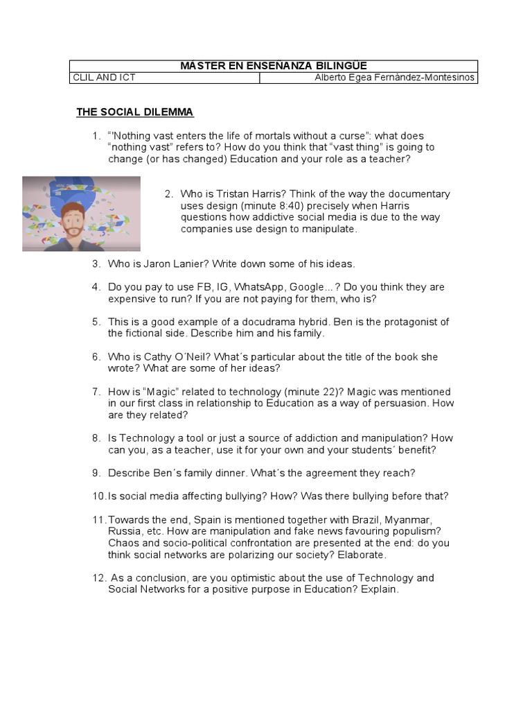 The Social Dilemma QUESTIONS | PDF