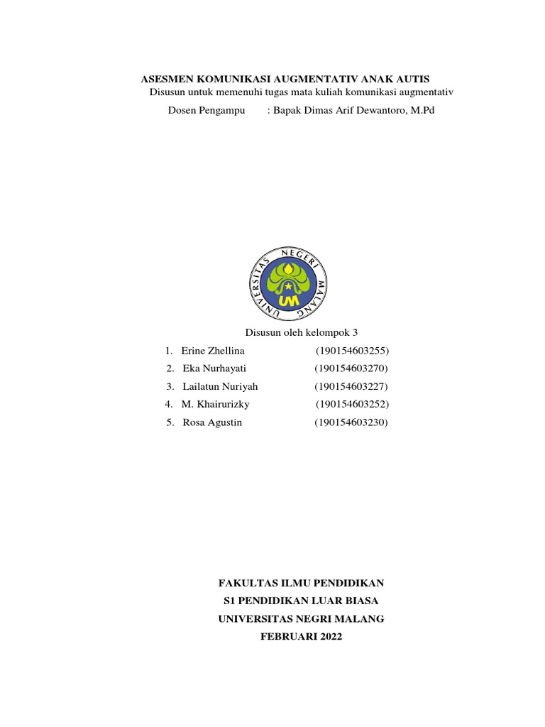 Kel 1 - Instrumen Asesmen Autis | PDF