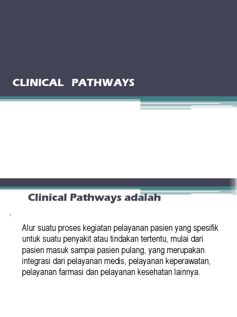 Panduan Penyusunan Clinical Pathways | PDF