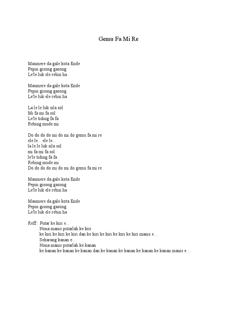 Lirik Lagu Ngamen | PDF