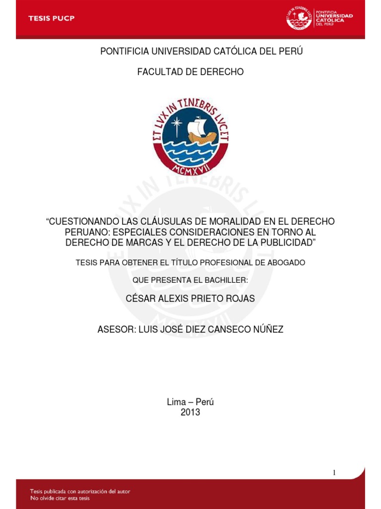 Prieto Rojas Cesar Clausulas Moralidad | PDF