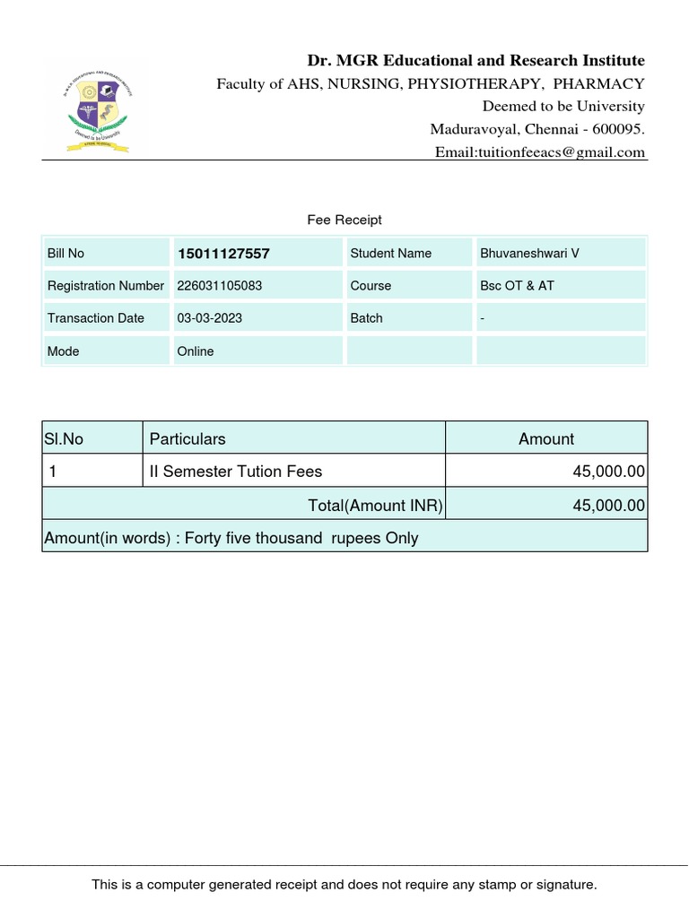 Faculty of Ahs, Nursing, Physiotherapy, Pharmacy Deemed To Be ...