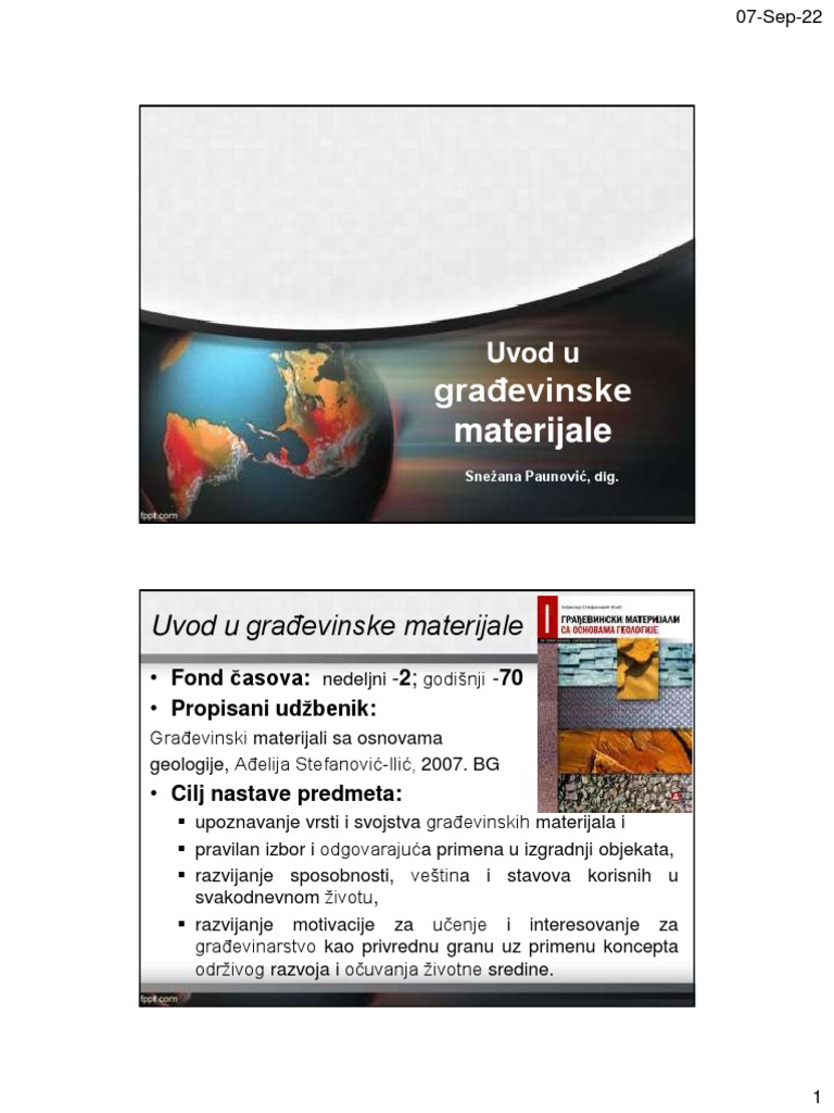 Uvod U Građevinske Materijale | PDF