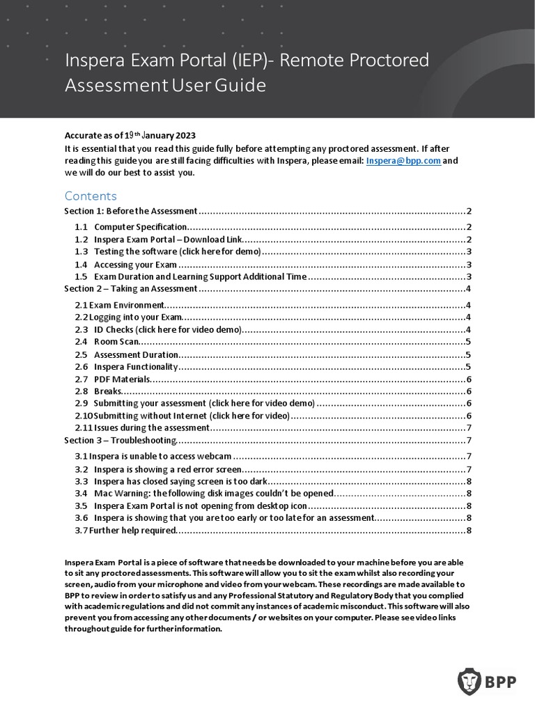 Inspera Exam Portal User Guide | PDF | Icon (Computing) | Computer File