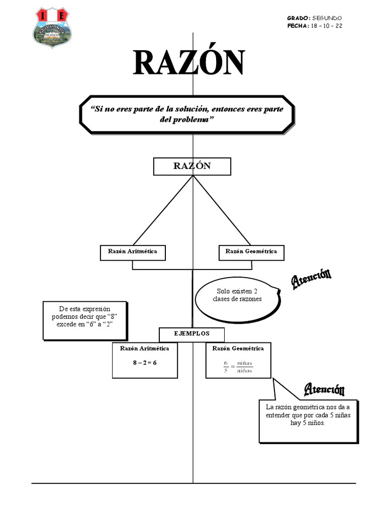 Razones Aritméticas y Geométricas | PDF