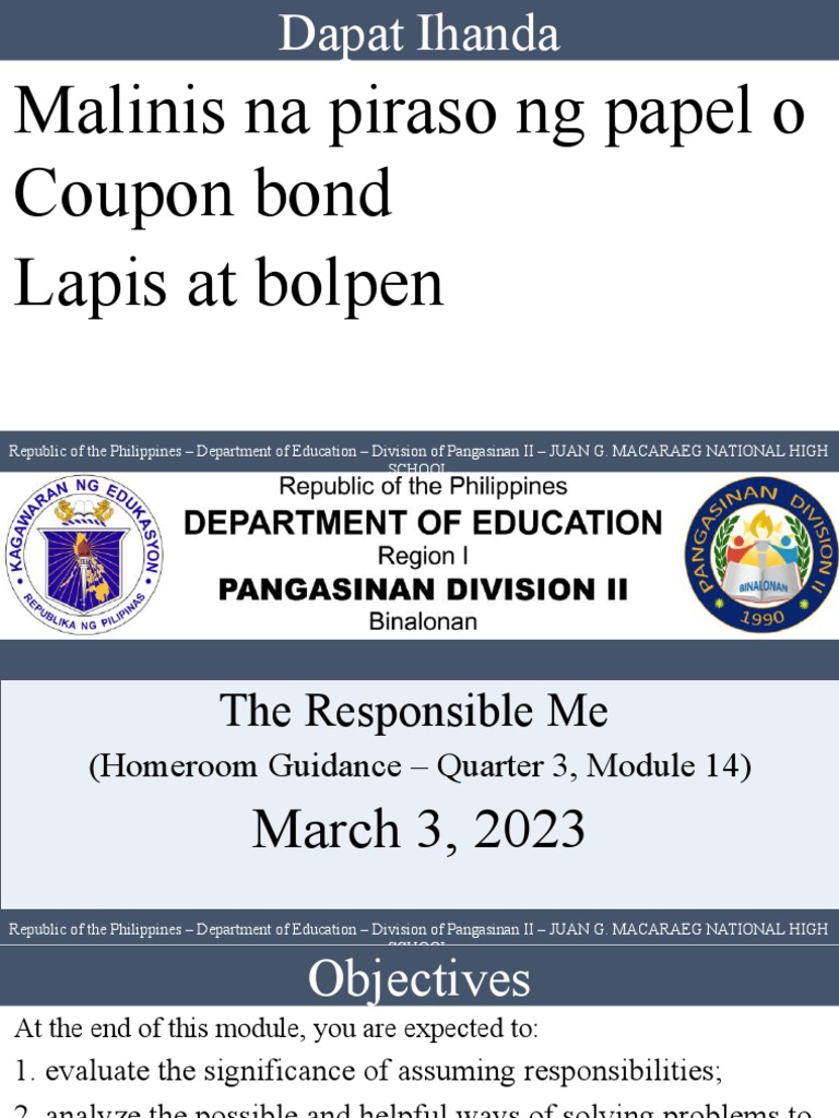 HGP Module 14 The Responsible Me | PDF | Mind | Psychology