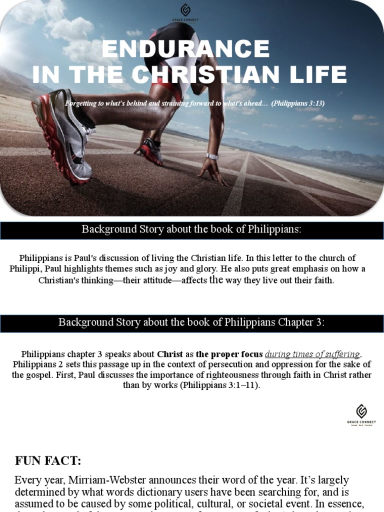 Christian Endurance: Key Components | PDF | Epistle To The Philippians ...