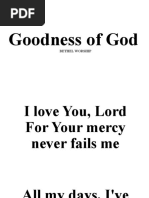 Goodness of God - Lyrics | PDF