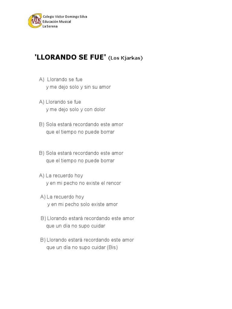 Llorando Se Fue | PDF | Ciencias sociales | Arte