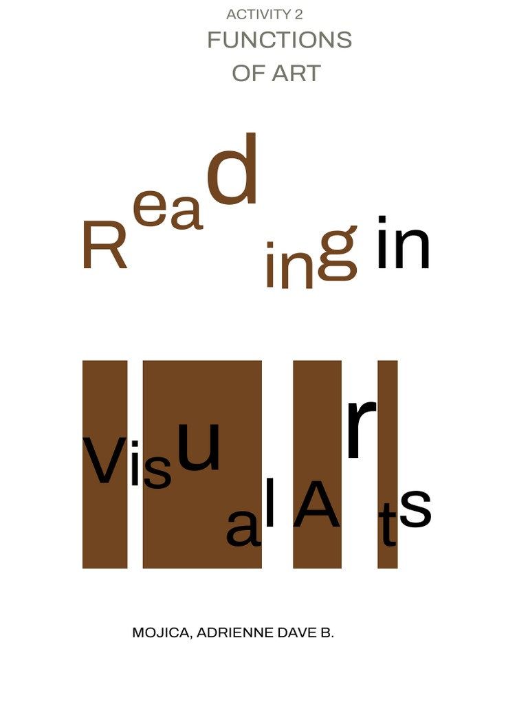 Reading in Visual Arts Activity 2 - Functions of Art PDF | PDF | The Arts