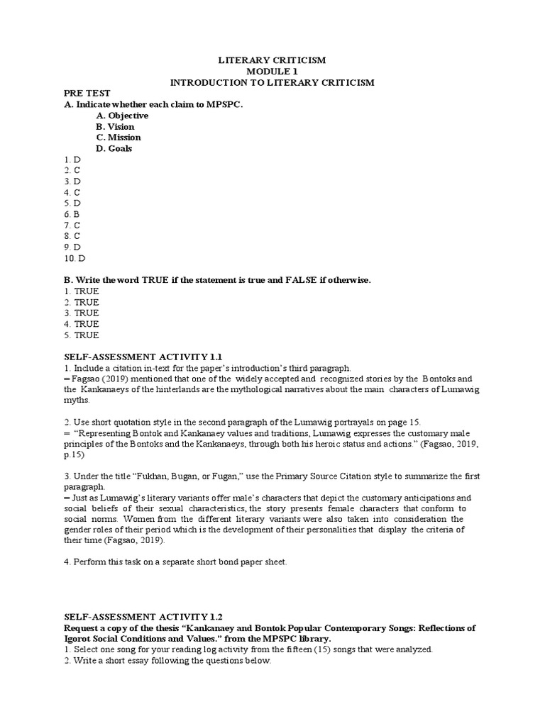 Literary Criticism - Module 1 - Introduction To Literary Criticism | PDF