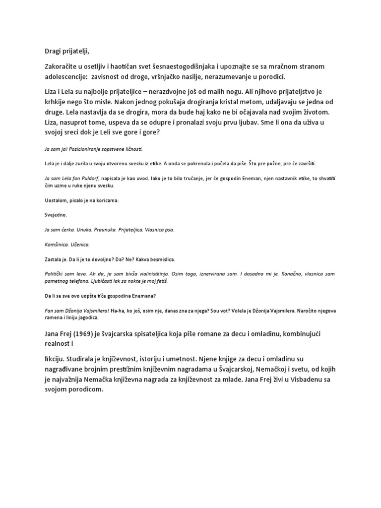 Pusti Me Da Budem Srećna | PDF
