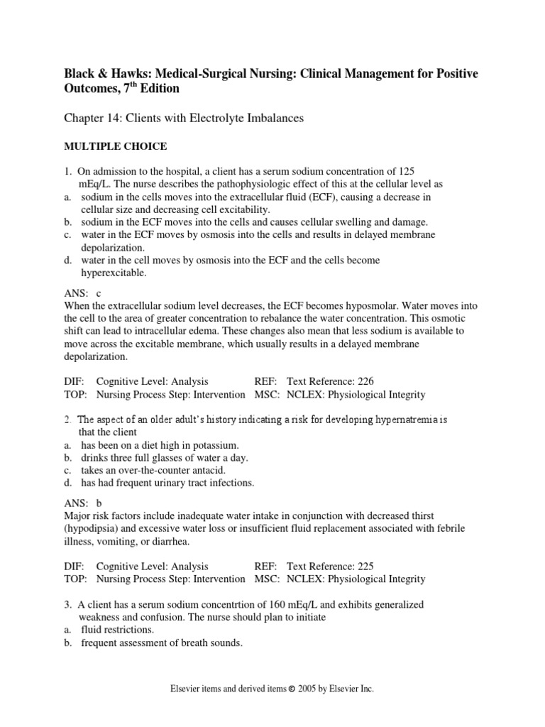 Managing Electrolyte Imbalances in Nursing | PDF | Clinical Medicine ...