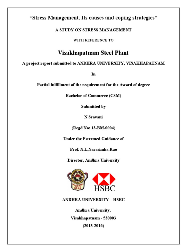 Stress Management Project | PDF | Stress Management | Stress (Biology)