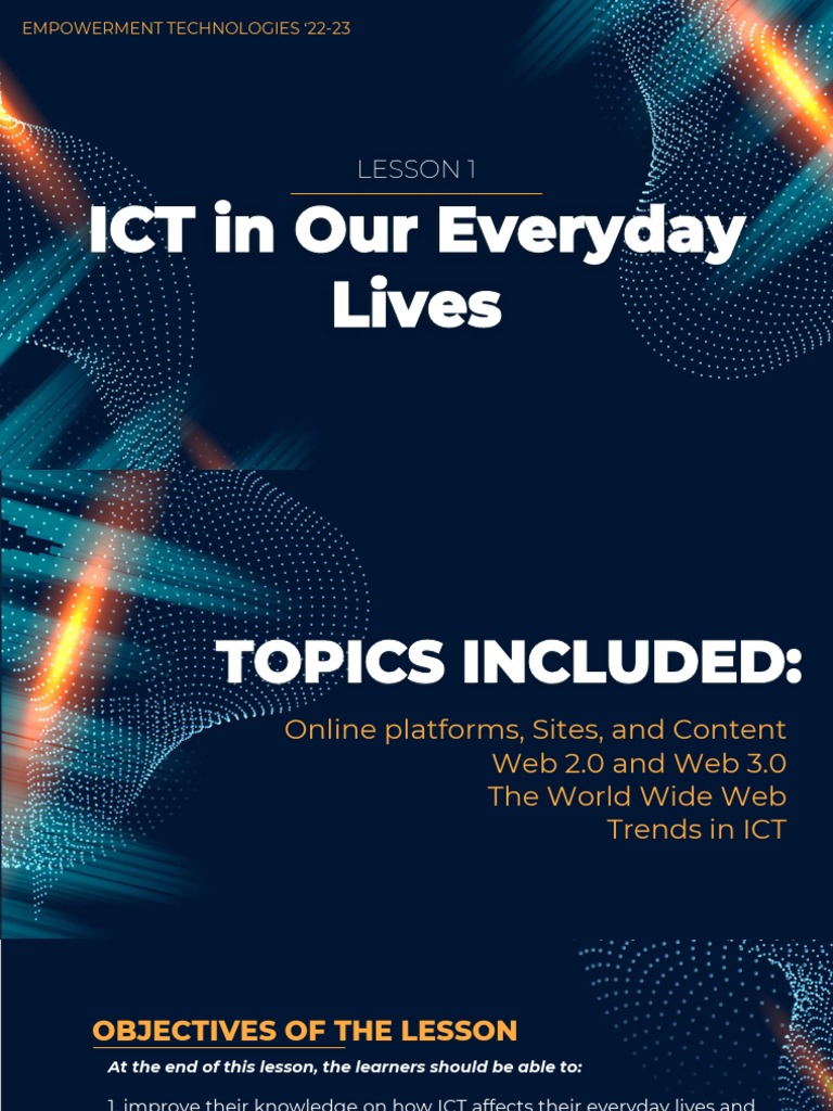 PPT1 Introduction To Information and Communication Technology PDF | PDF ...