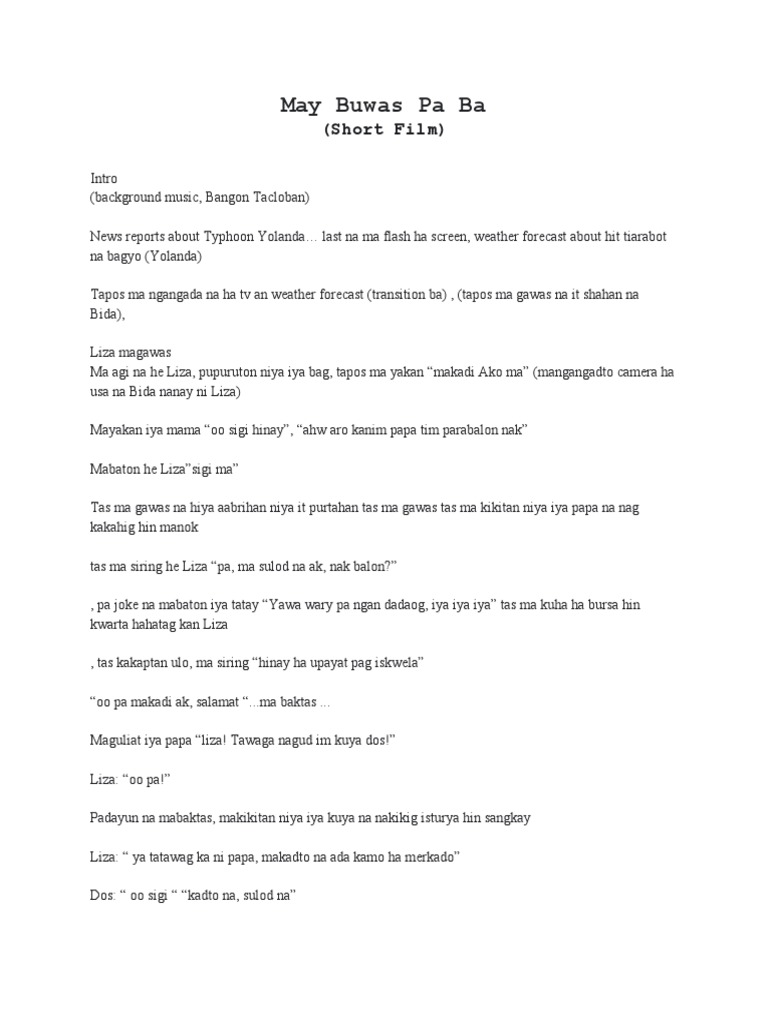 Short Film (Script) 1 | PDF