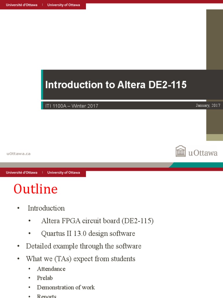 Introduction To Altera DE2-115 | PDF | Field Programmable Gate Array ...