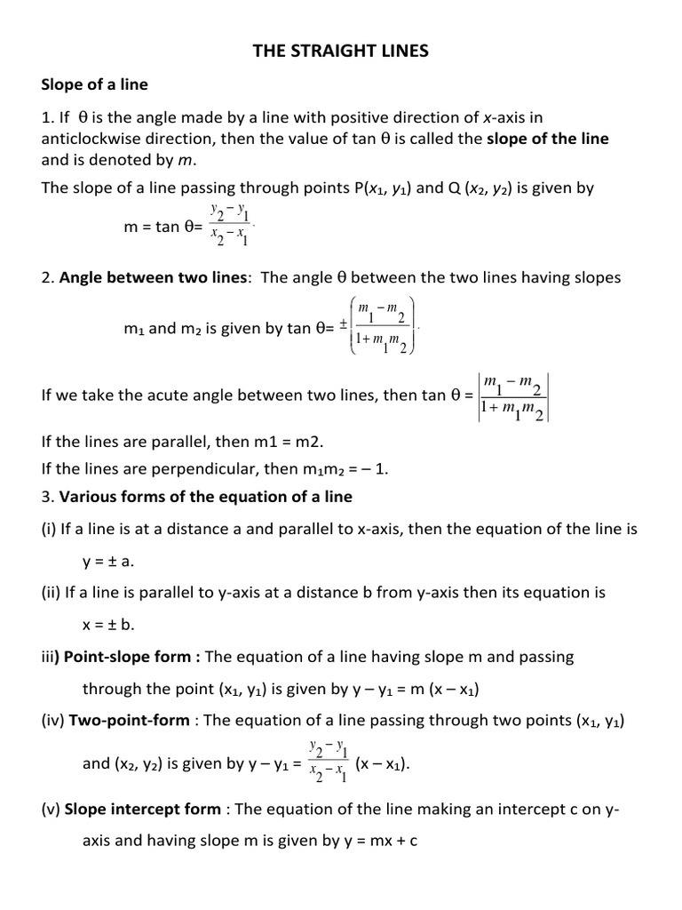 Straight Lines | PDF | Line (Geometry) | Triangle