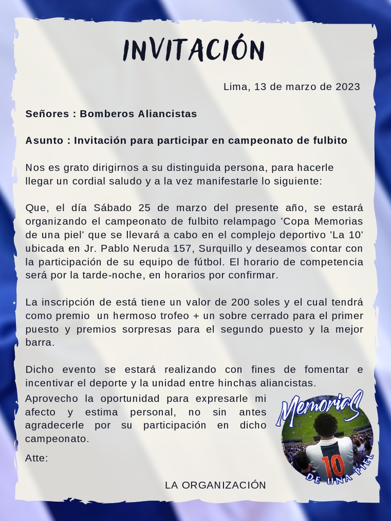 Invitación Bomberos PDF | PDF