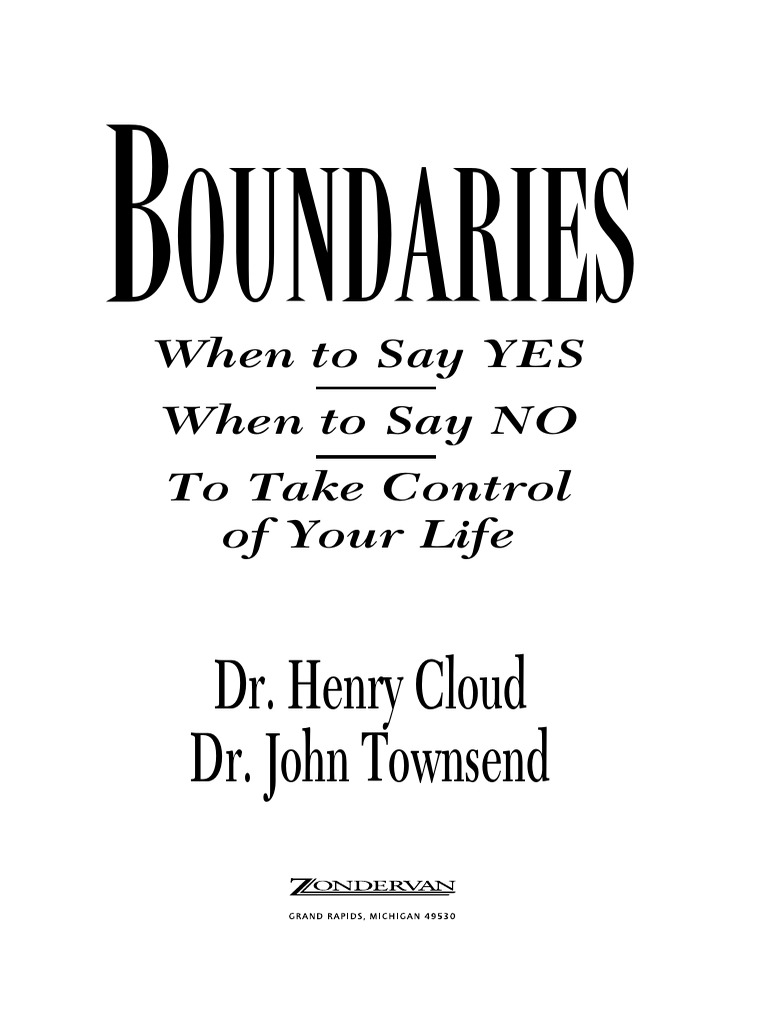 Boundaries: Control Your Life | PDF | Lifestyle