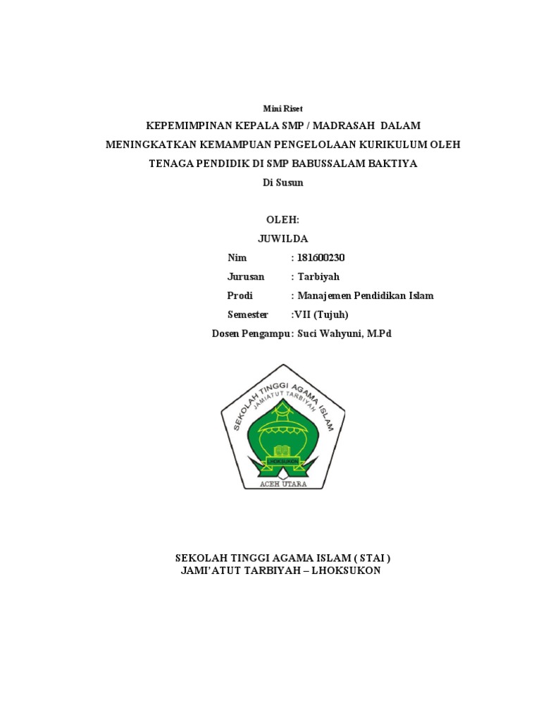 Mini Riset Wilda | PDF | Ilmu Sosial | Pengembangan Diri