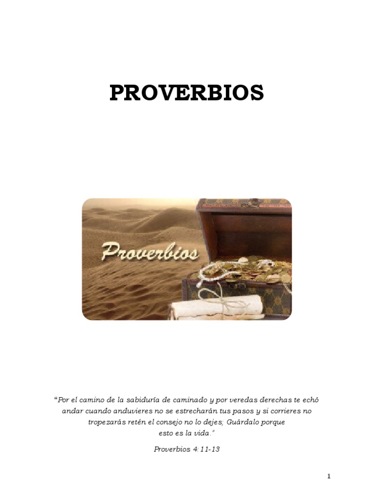 Proverbio 1 | PDF | Libro de proverbios | Solomons