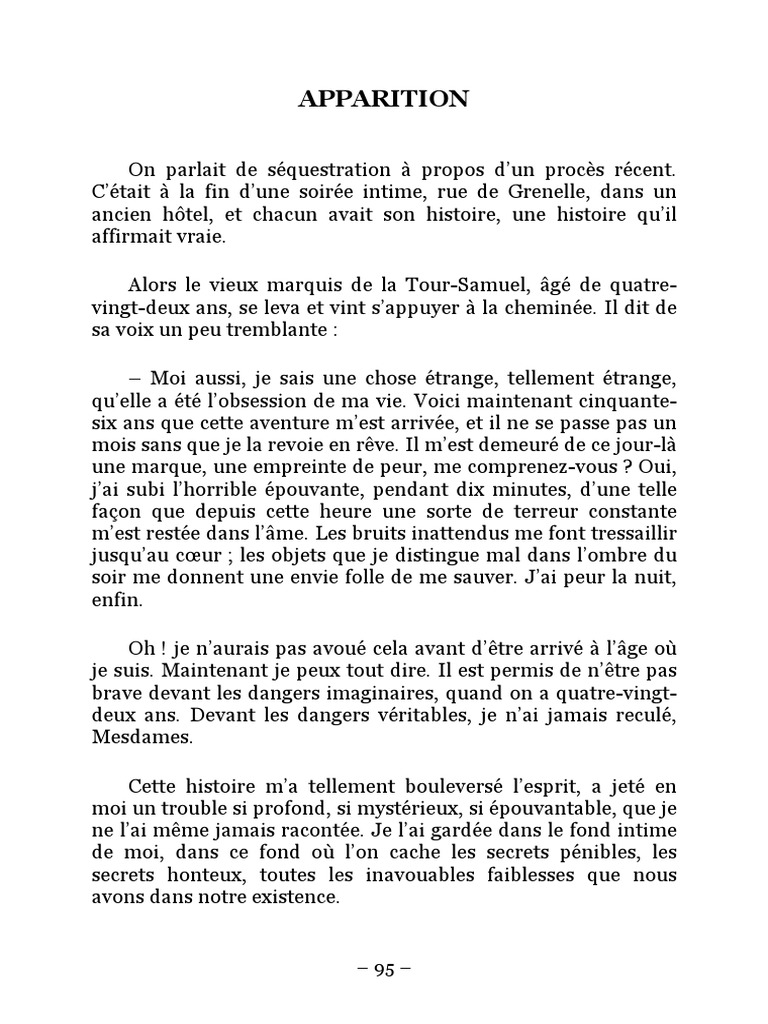 Apparition - Guy de Maupassant | PDF