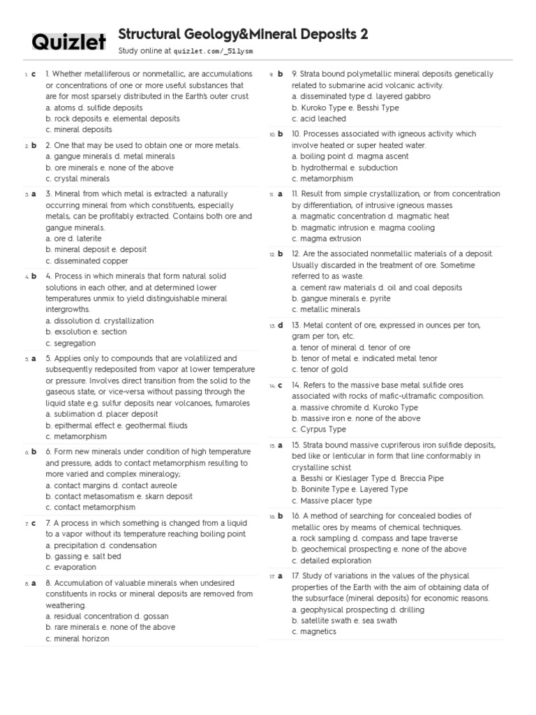 Understanding Mineral Deposits | PDF | Fault (Geology) | Igneous Rock