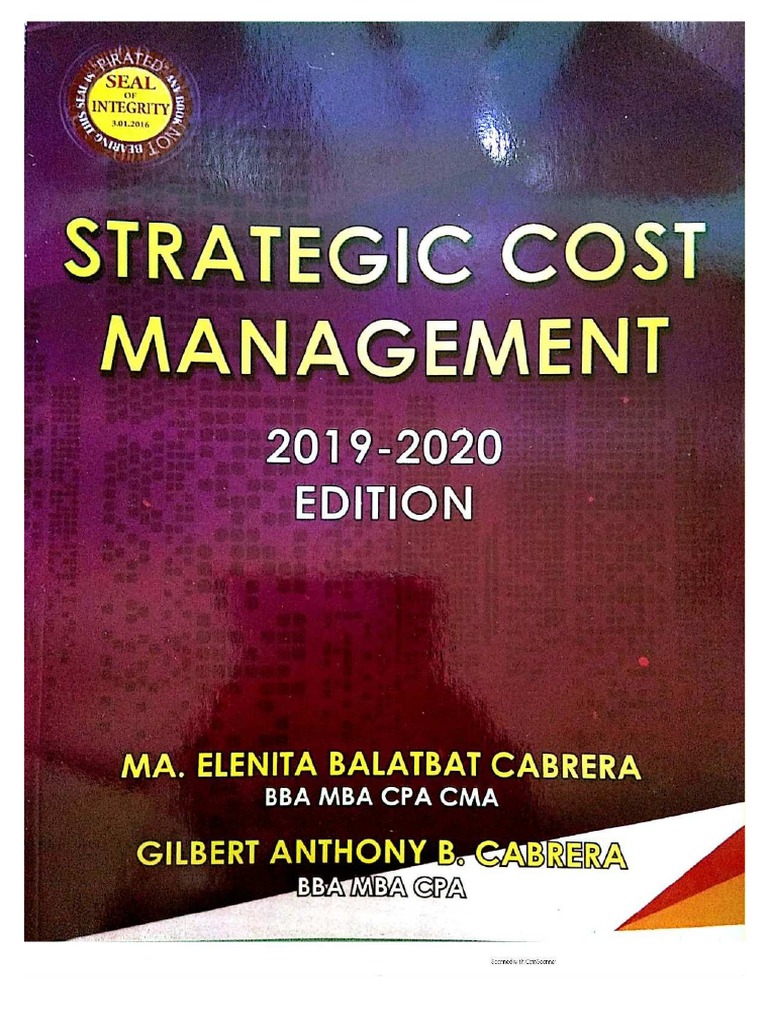 Strategic Cost Management Cabrera Chapter 1 5 - Compress | PDF