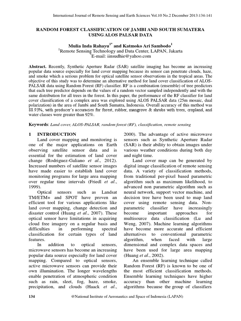 Jurnal 1 - Kelompok 5 | PDF | Statistical Classification | Remote Sensing