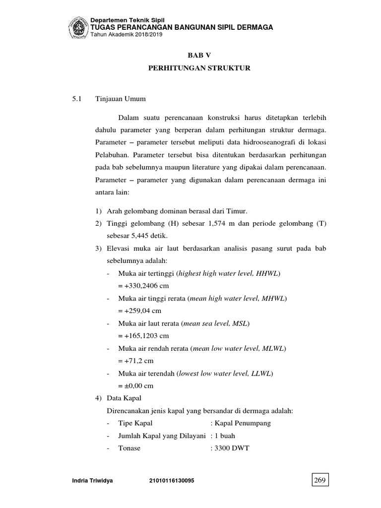 PERHITUNGAN_STRUKTUR_DERMAGA_KAPAL_PENUM | PDF