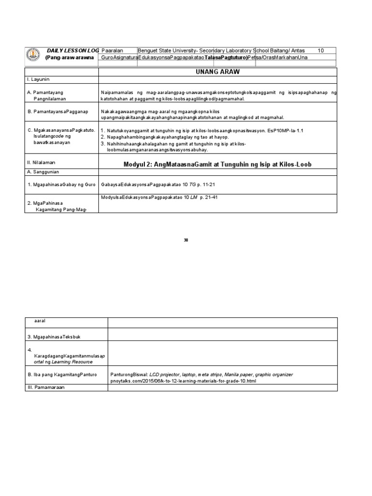 Detailed Lesson Plan (Grade10-1) | PDF