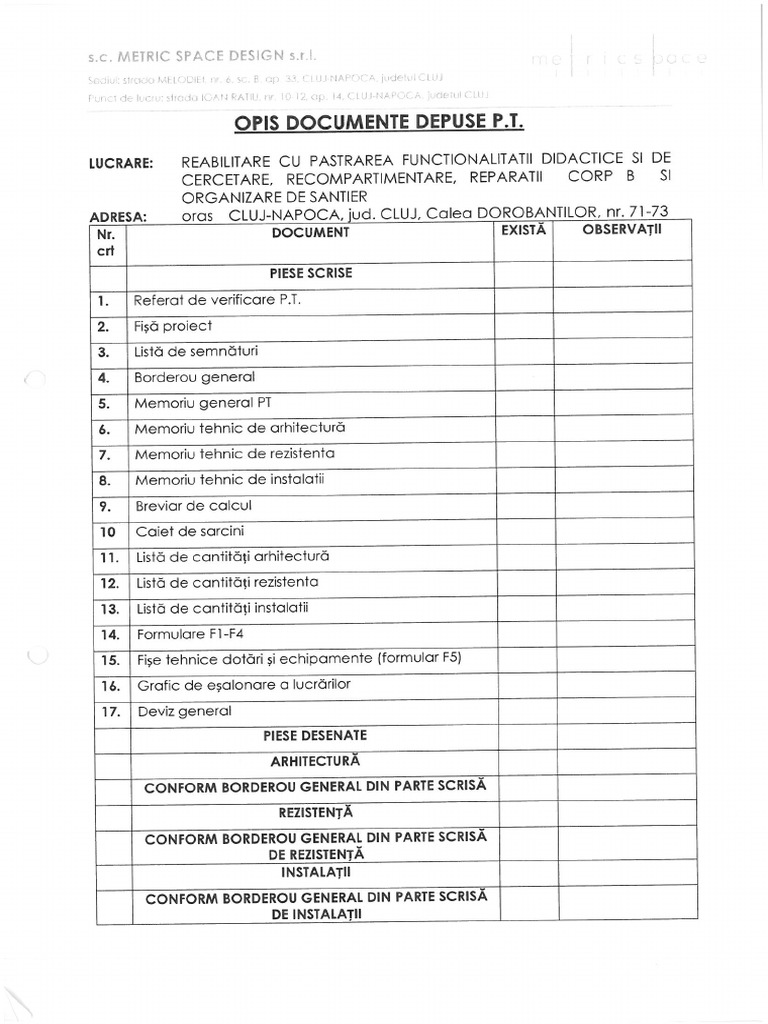 Opis Documente | PDF