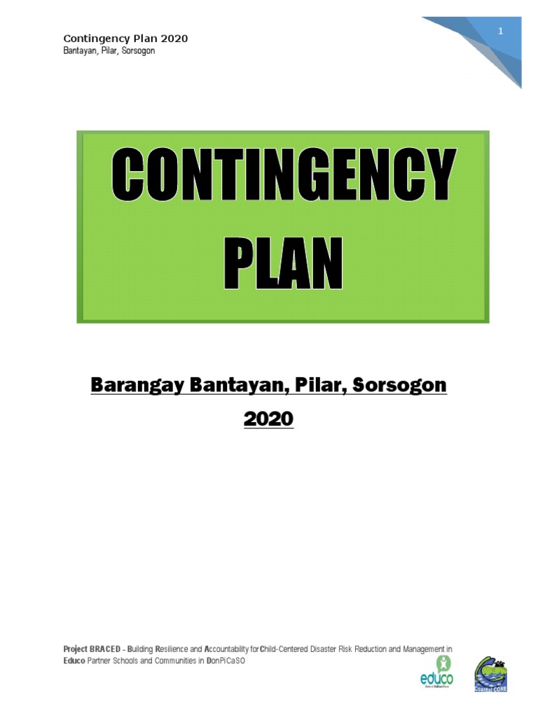Contingency Plan_Barangay Bantayan, Pilar, Sorsogon | PDF