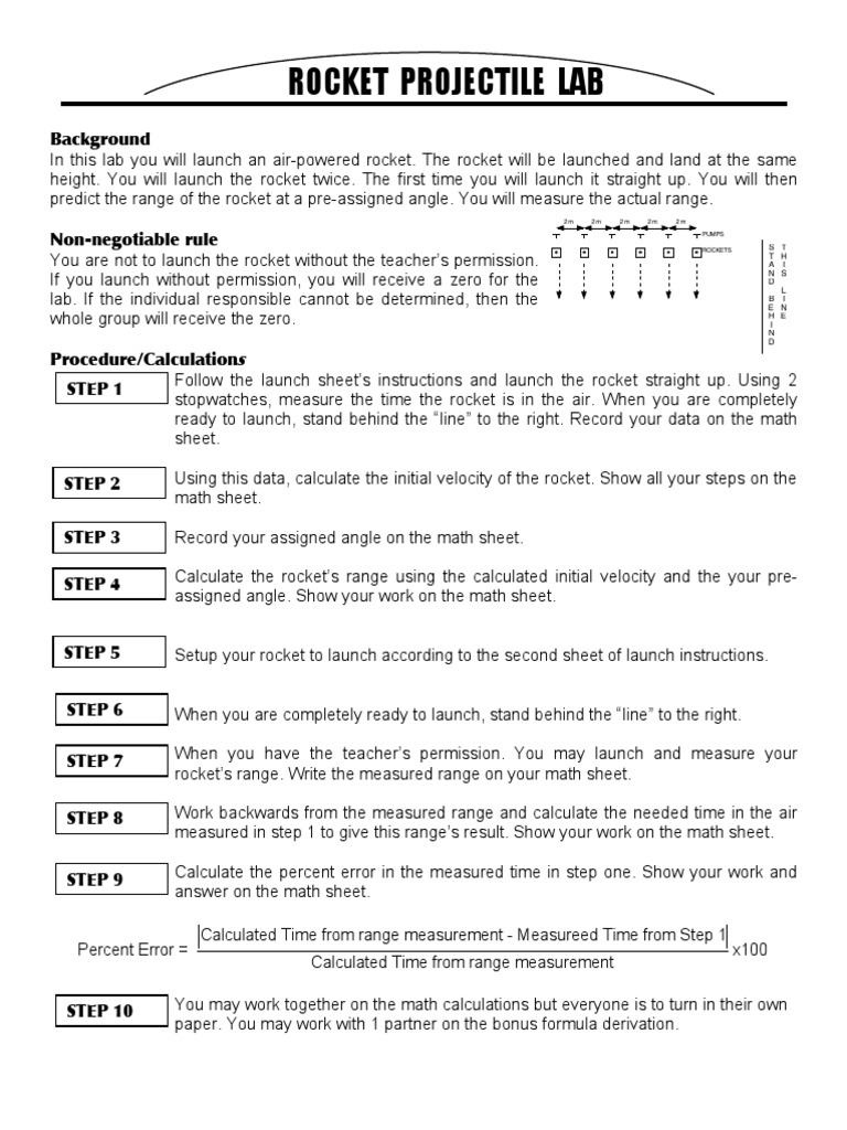 Air Rocket Projectile Lab | PDF | Mechanics | Metrology