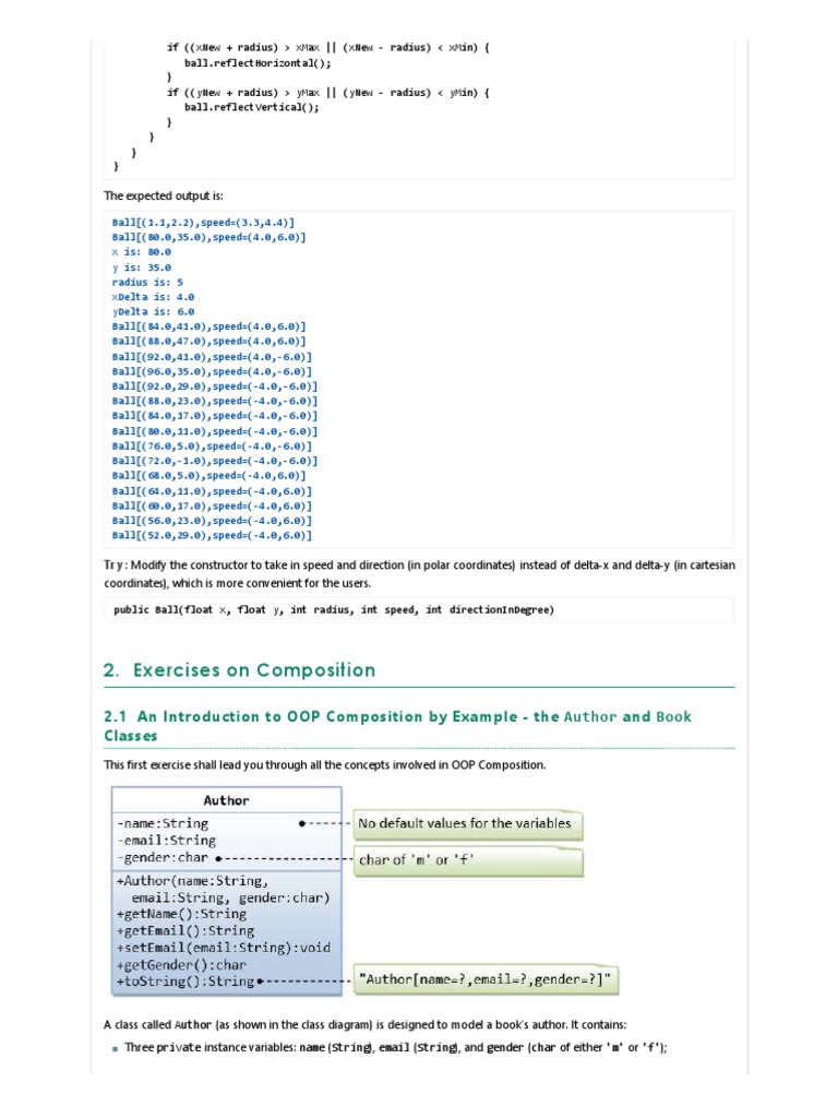 Excersiseoop 2 Composite Pdf Class Computer Programming Programming 0759