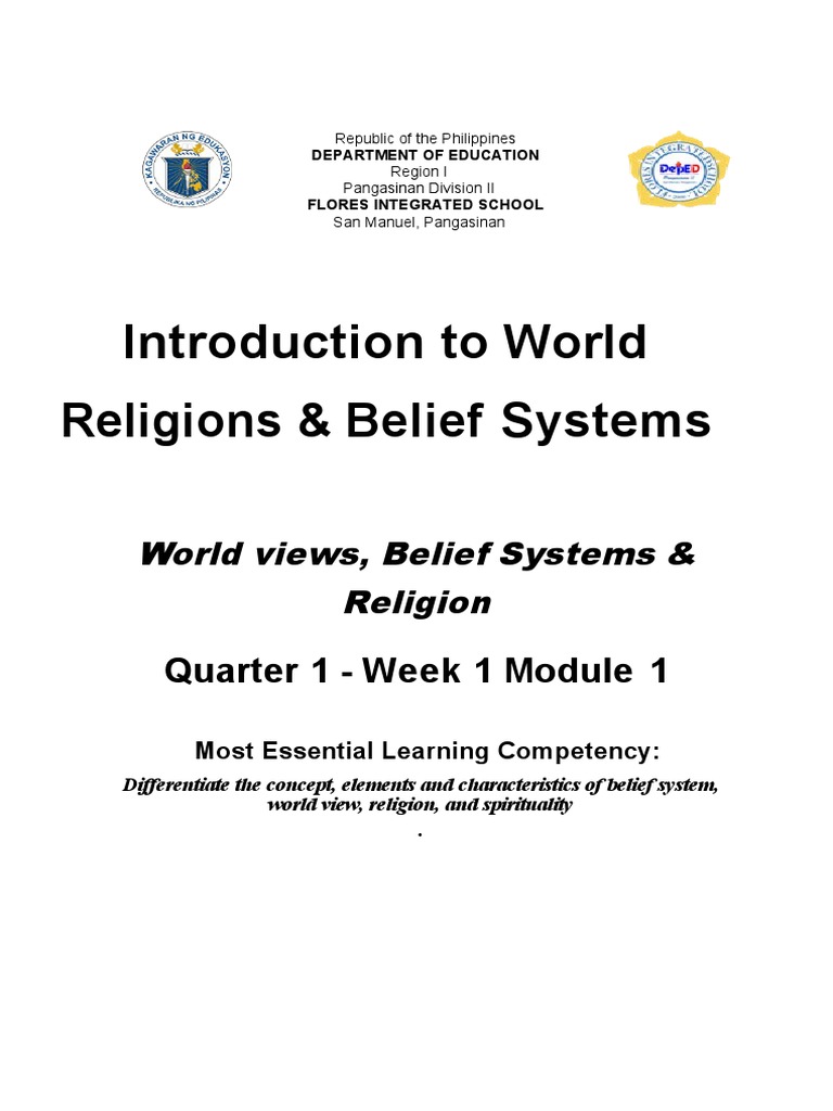 IWRBS - Q1 - Mod1 - Worldviews Belief Systems and Religion 1 | PDF ...