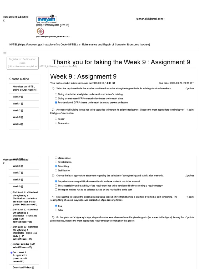 Assignment 9 PDF | PDF | Prestressed Concrete | Beam (Structure)