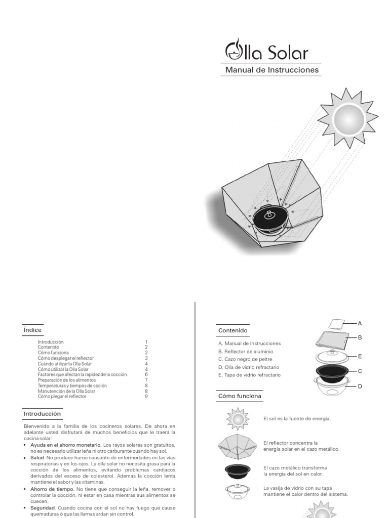 Manual Olla Solar | PDF | Cocinando | Alimentos